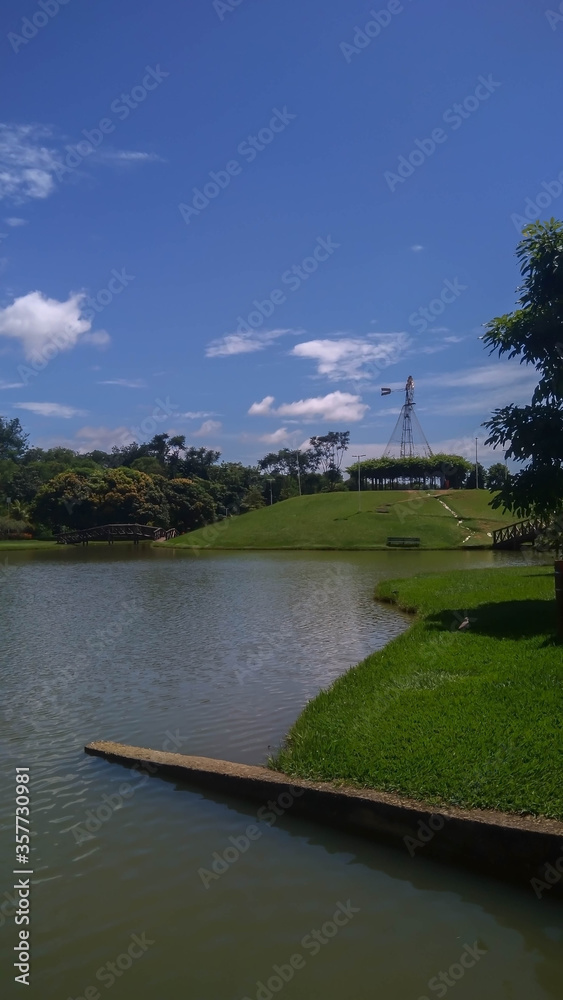 Panorama of Ipanema Park located in Ipatinga City, Vale do Aço eastern ...