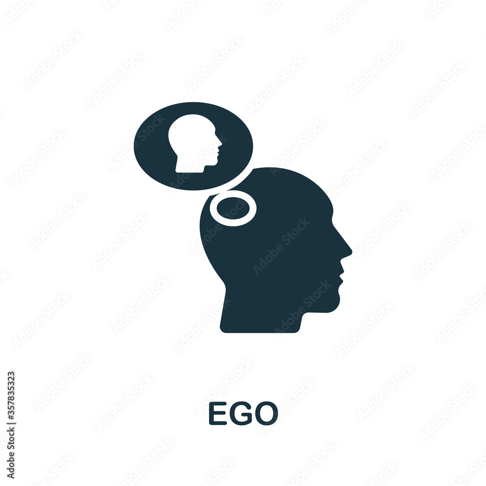 Ego icon. Simple element from psychology collection. Creative Ego icon ...