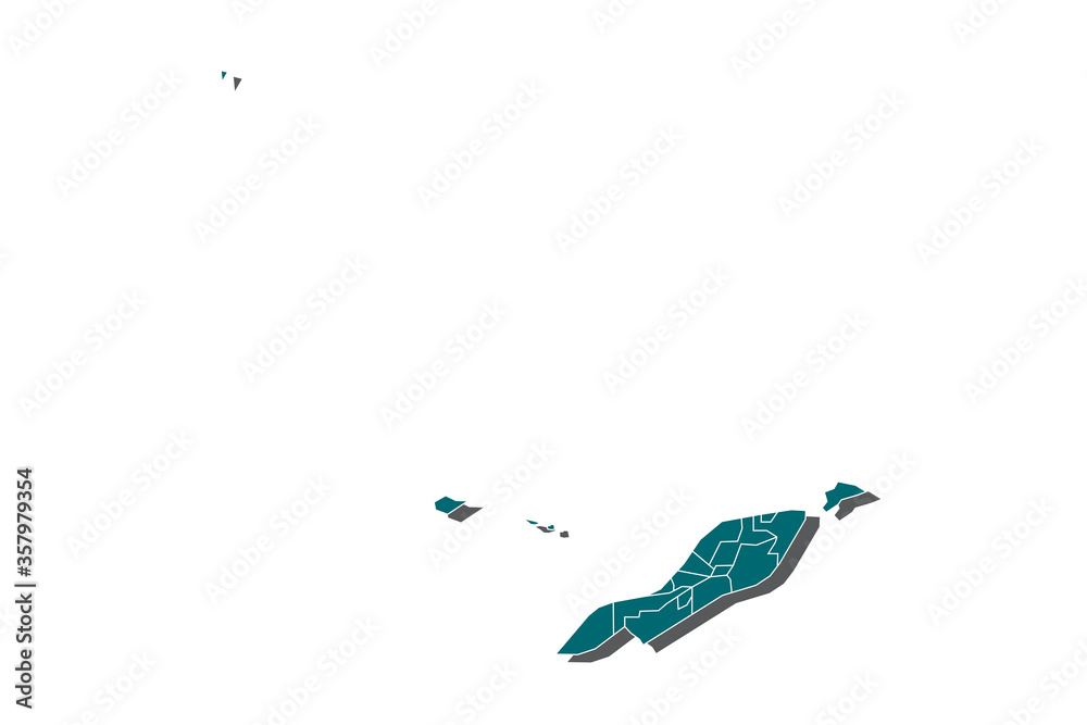 Vektor Map of Anguilla. Detailed vector map with counties, regions ...