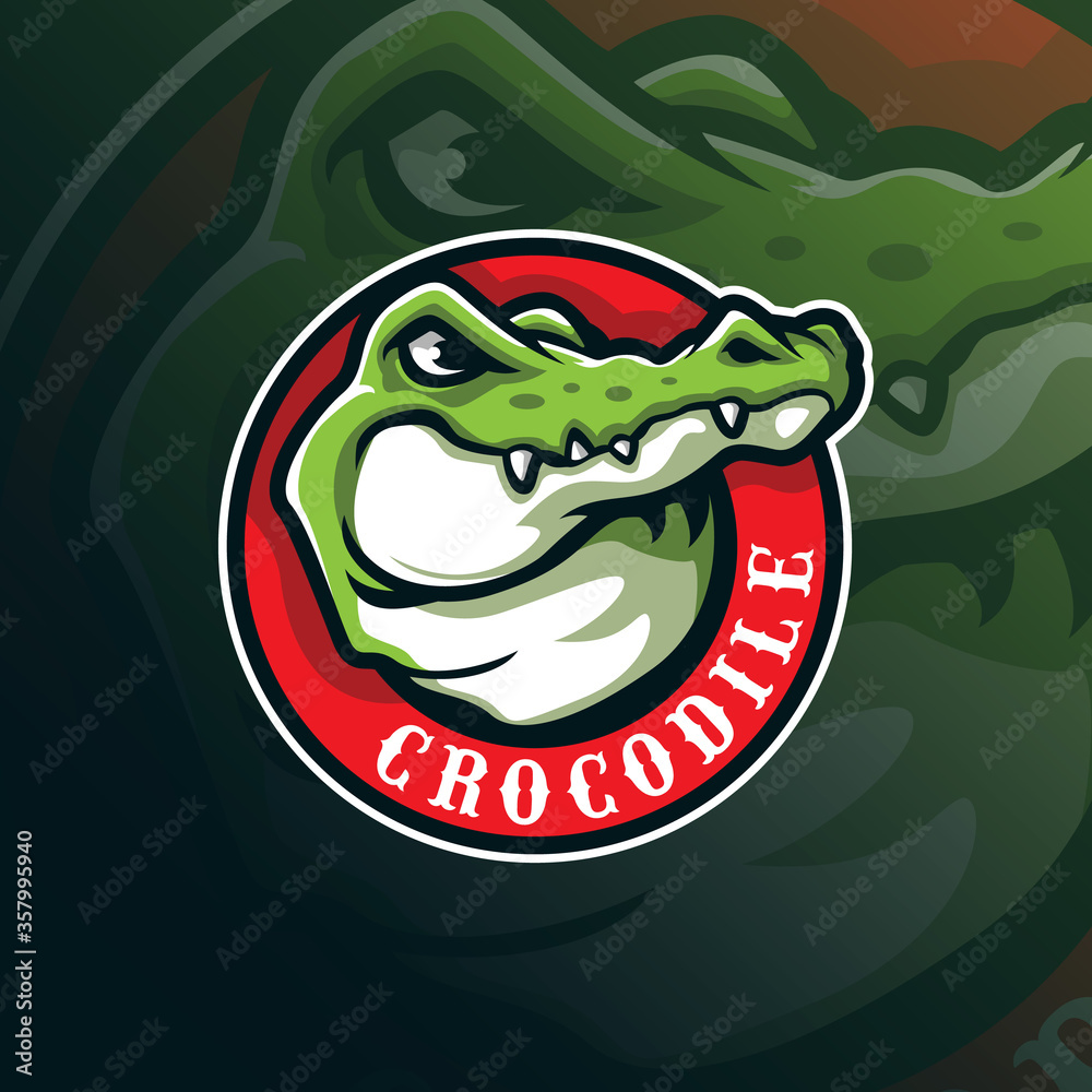 crocodile mascot logo design vector with modern illustration concept ...