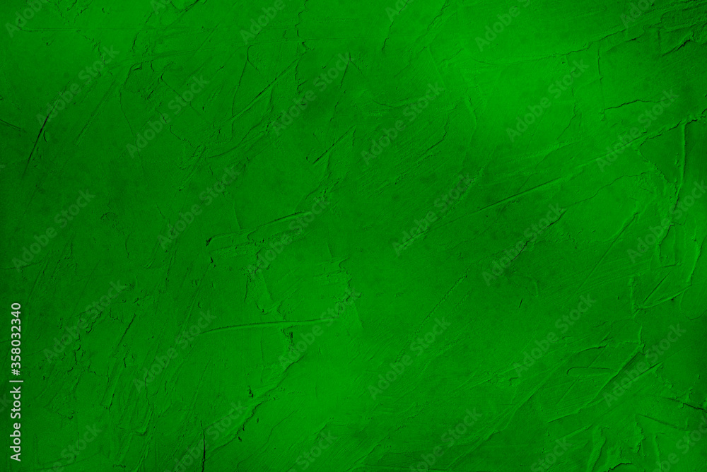 Abstract green wall background. Empty green texture with scratches and ...