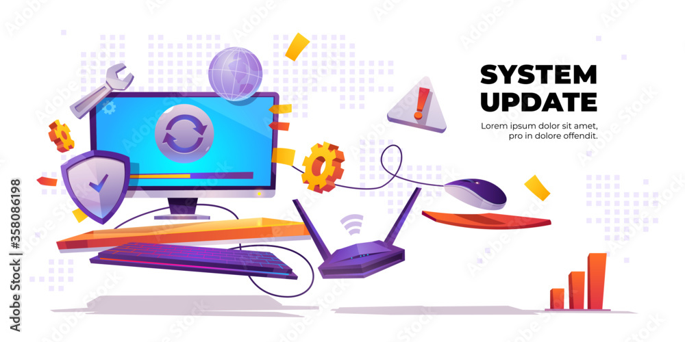 System update banner, computer software install process, improvement ...