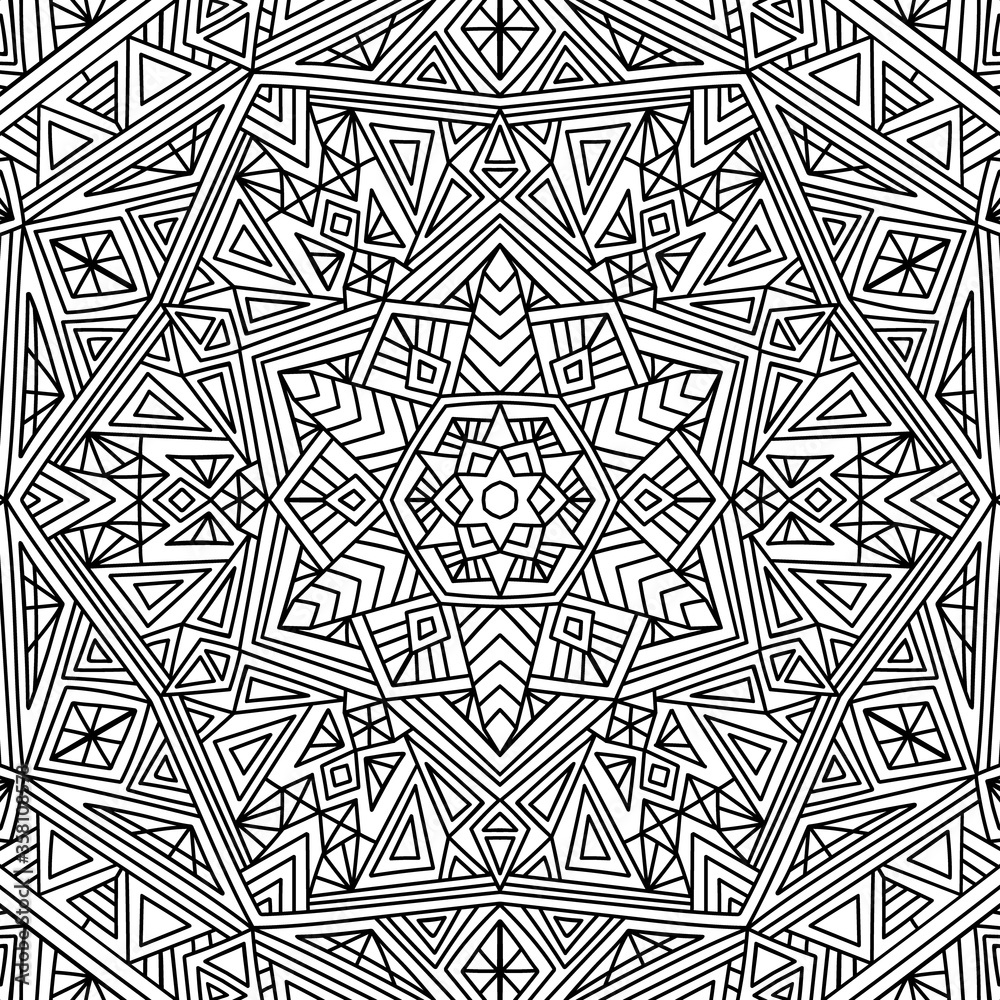 Geometric Doodle Art Coloring Pages For Kids [2025]