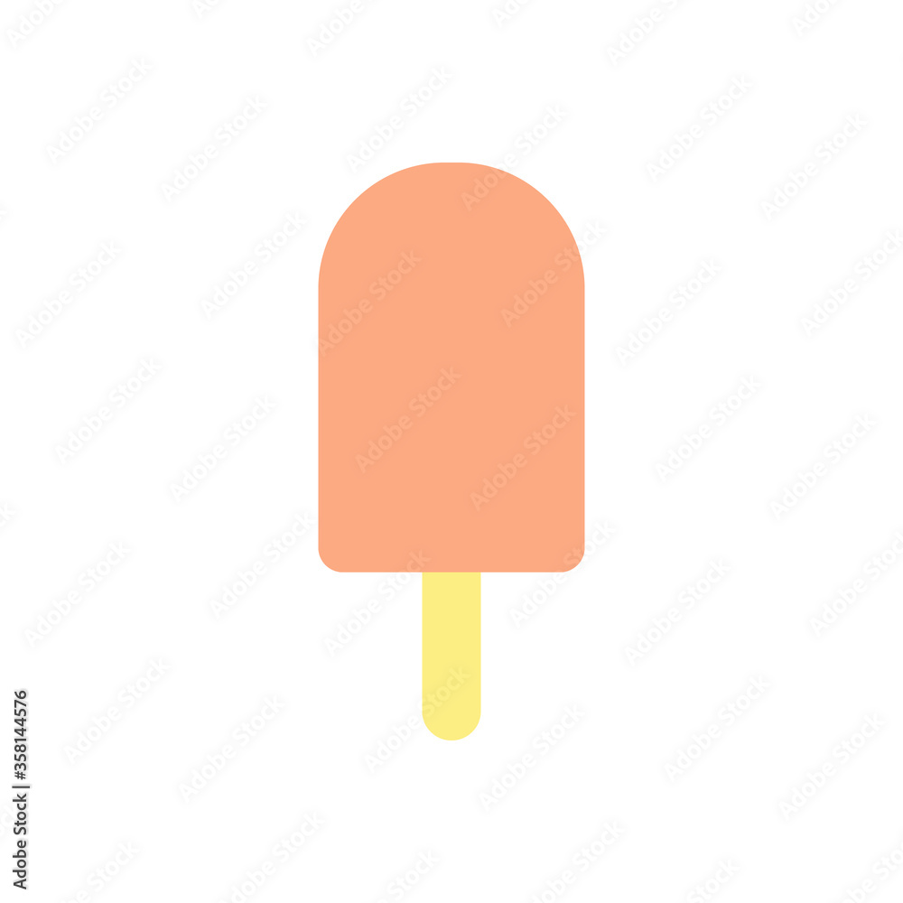 Ice cream, ice lolly icon. Simple color vector elements of freeze sweet ...