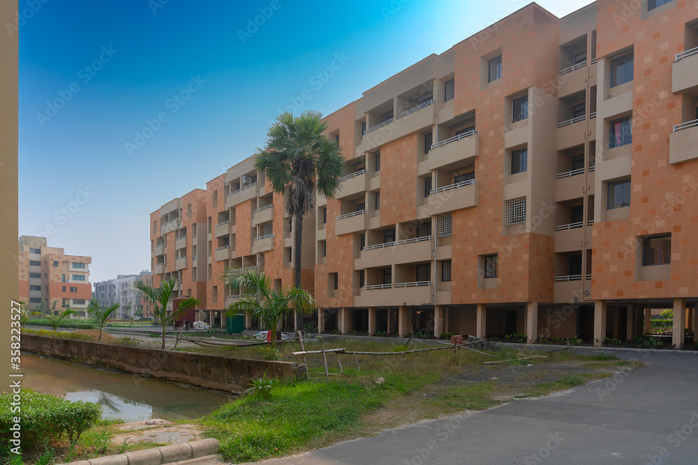 New residential building complex being built at Rajarhat New Town area ...