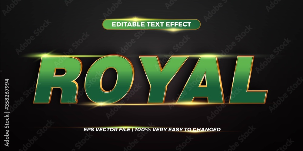 Text effect in 3d Royal words text effect theme editable metal gold ...