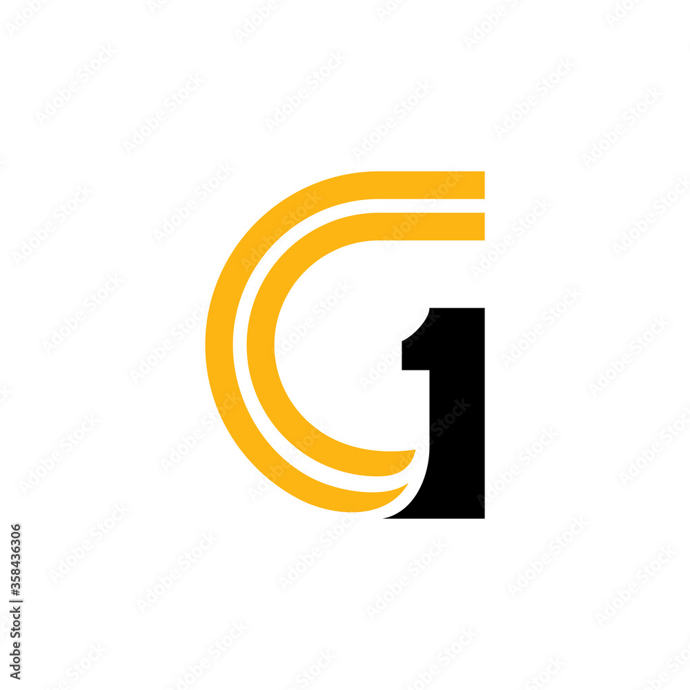 G1 logo concept, Logo concept of letter G combination with number one ...