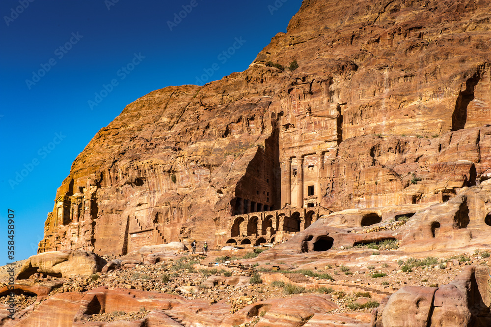 It's Rock cut architecture in Petra. The city of Petra was lost for ...