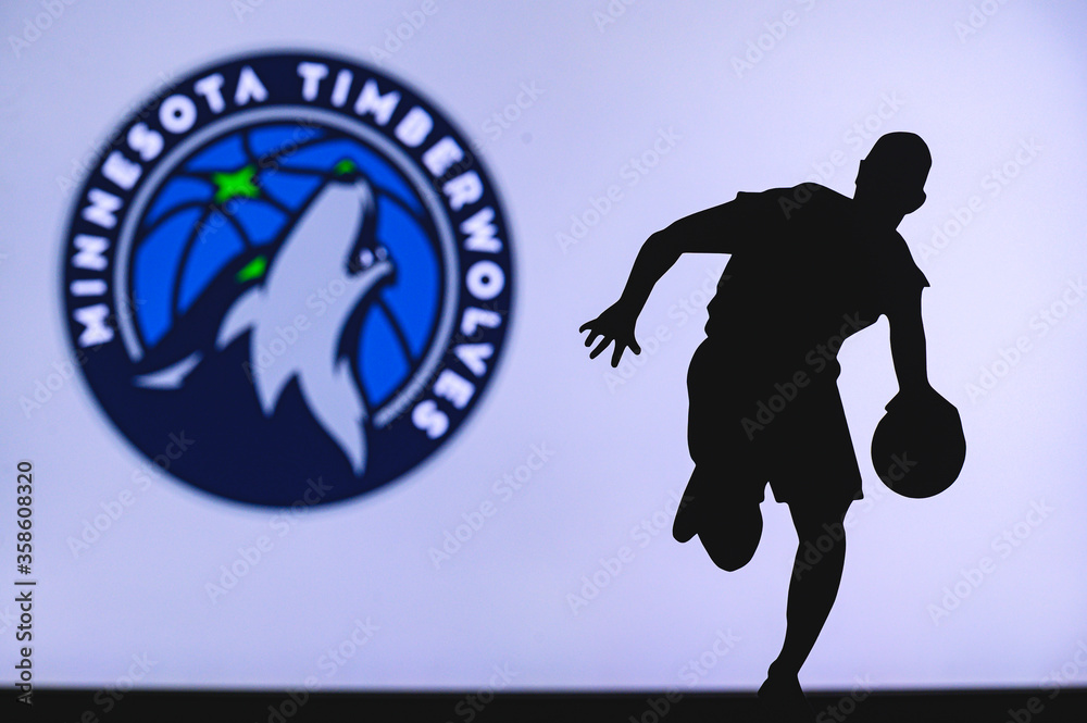NEW YORK, USA, JUN 18, 2020: Minnesota Timberwolves basketball club ...