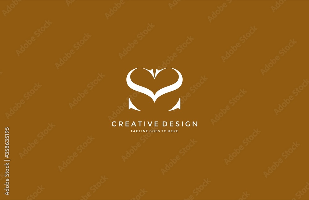 SS Letter with Love Heart Symbol Beauty Logo Gold Background Stock ...