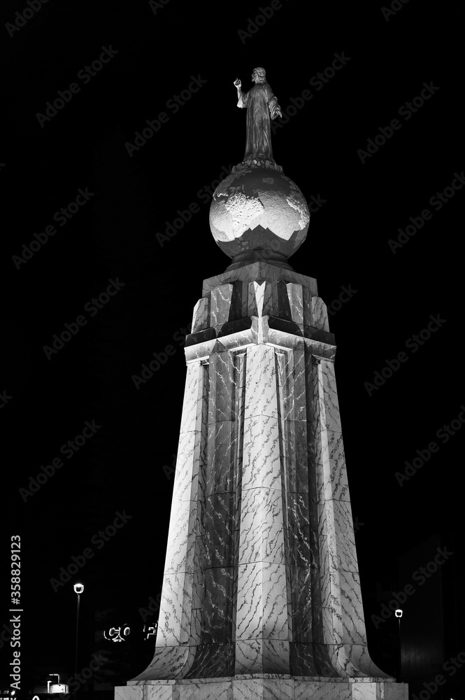 It's Jesus Christ stutue on the globe (Monument to the Divine Savior of ...