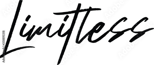 Limitless quote. Modern calligraphy text. Vector hand has drawn ...