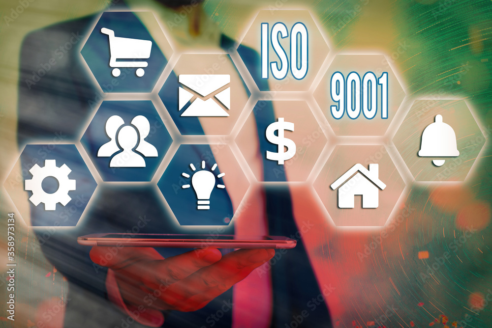 Handwriting text writing Iso 9001. Conceptual photo the appropriate ...