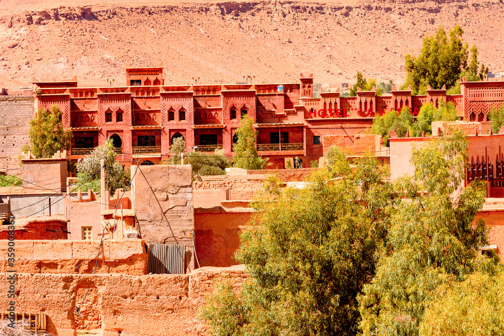 It's Ait Benhaddou, a fortified city, the former caravan way from ...