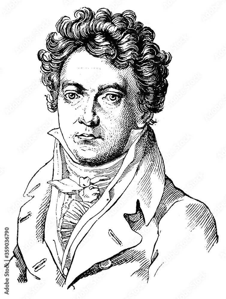 Portrait of a German composer and pianist - Ludwig van Beethoven (young ...