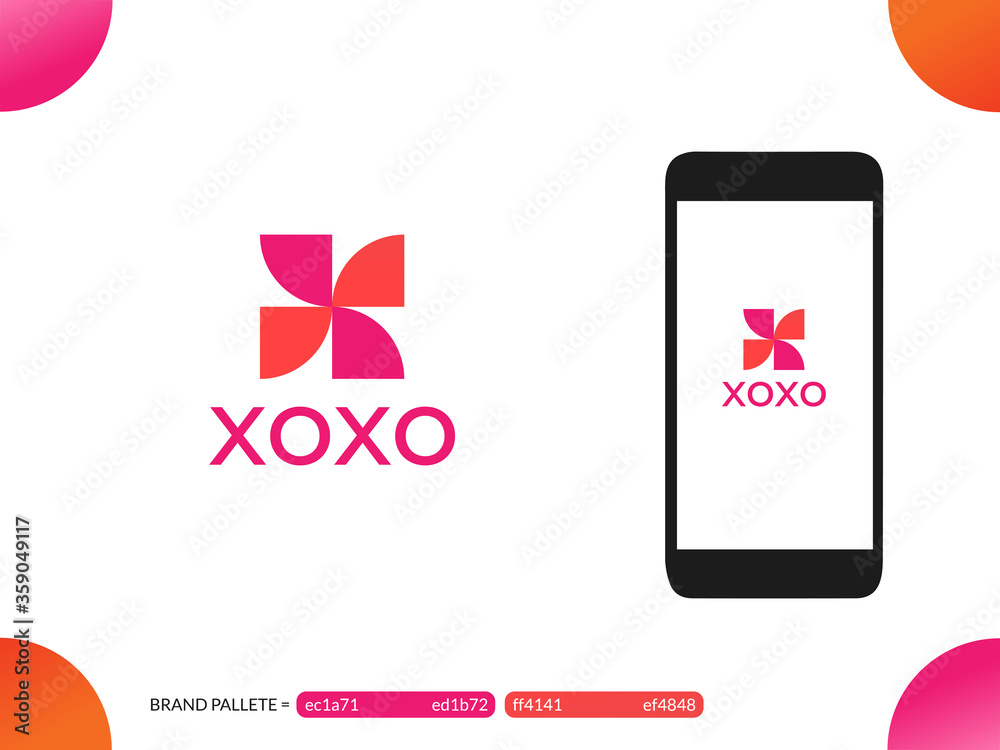 xoxo - brand identity logo Stock Vector | Adobe Stock