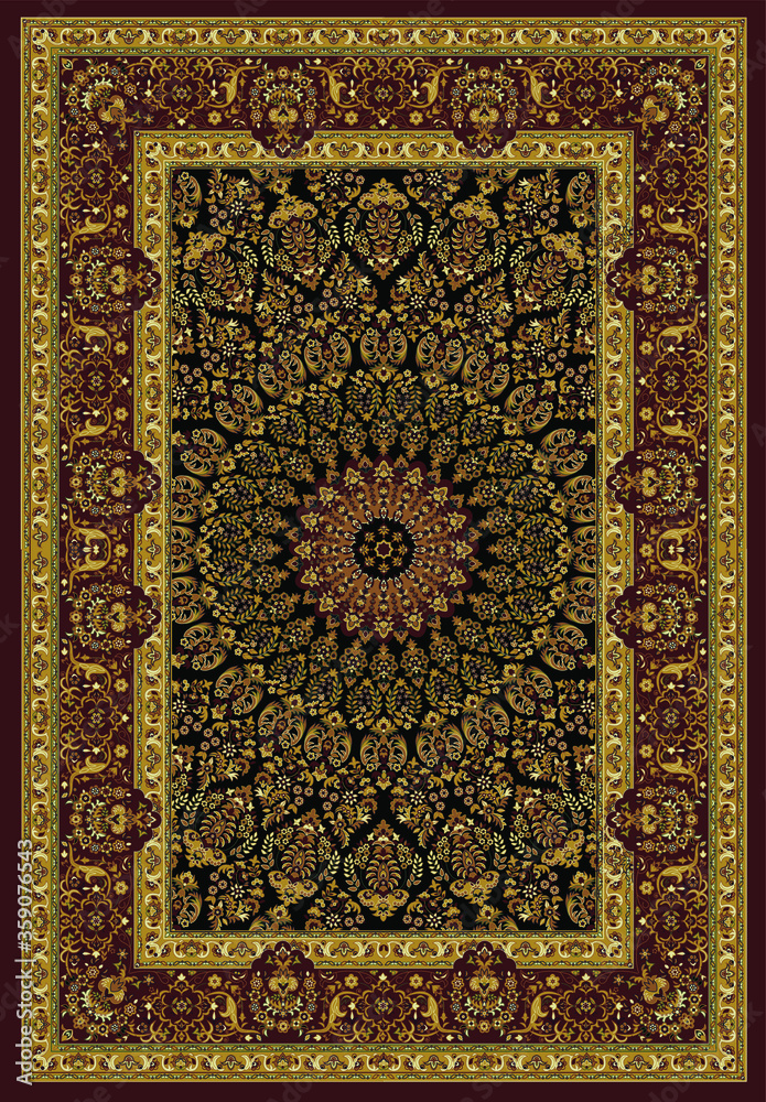 Carpet Border Frame Pattern .Oriental floral beautiful carpet pattern ...