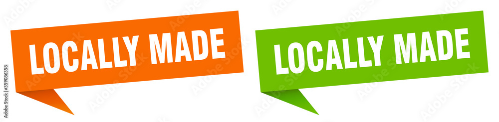 locally made banner. locally made speech bubble label set. locally made ...