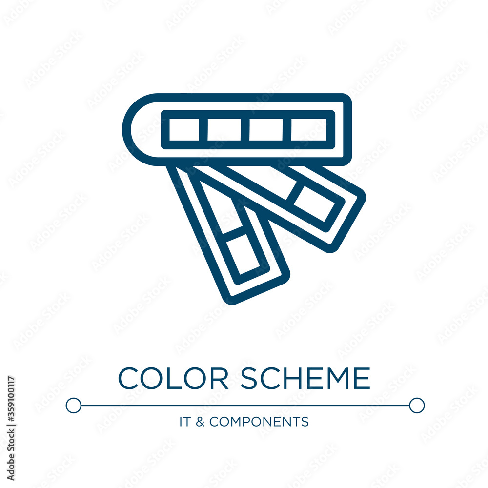 Color scheme icon. Linear vector illustration from web development ...