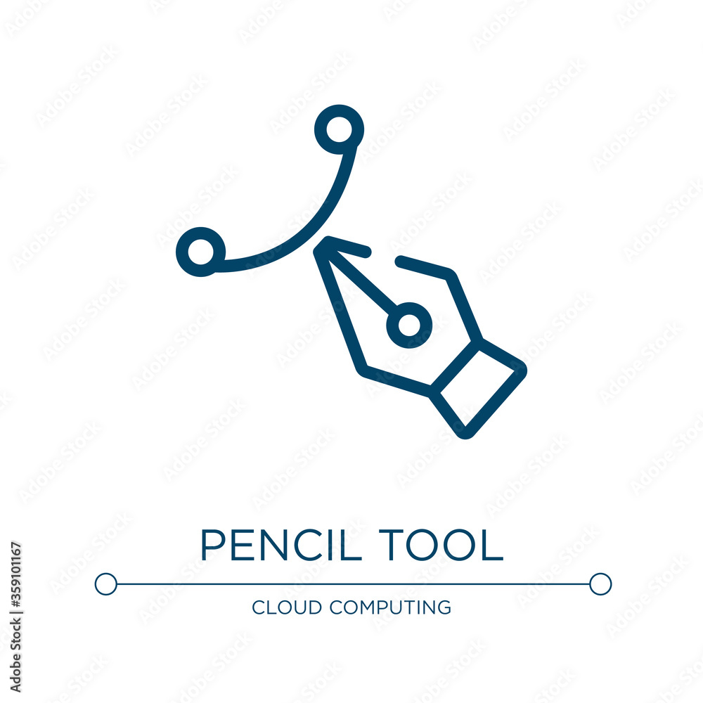 Pencil tool icon. Linear vector illustration from cursors and pointers ...