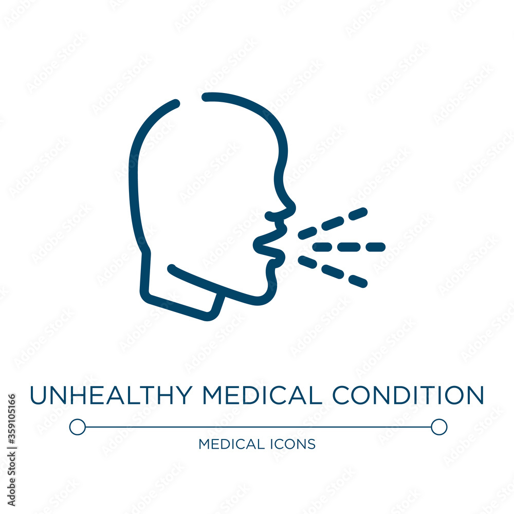 Vettoriale stock di Unhealthy medical condition icon. Linear vector ...