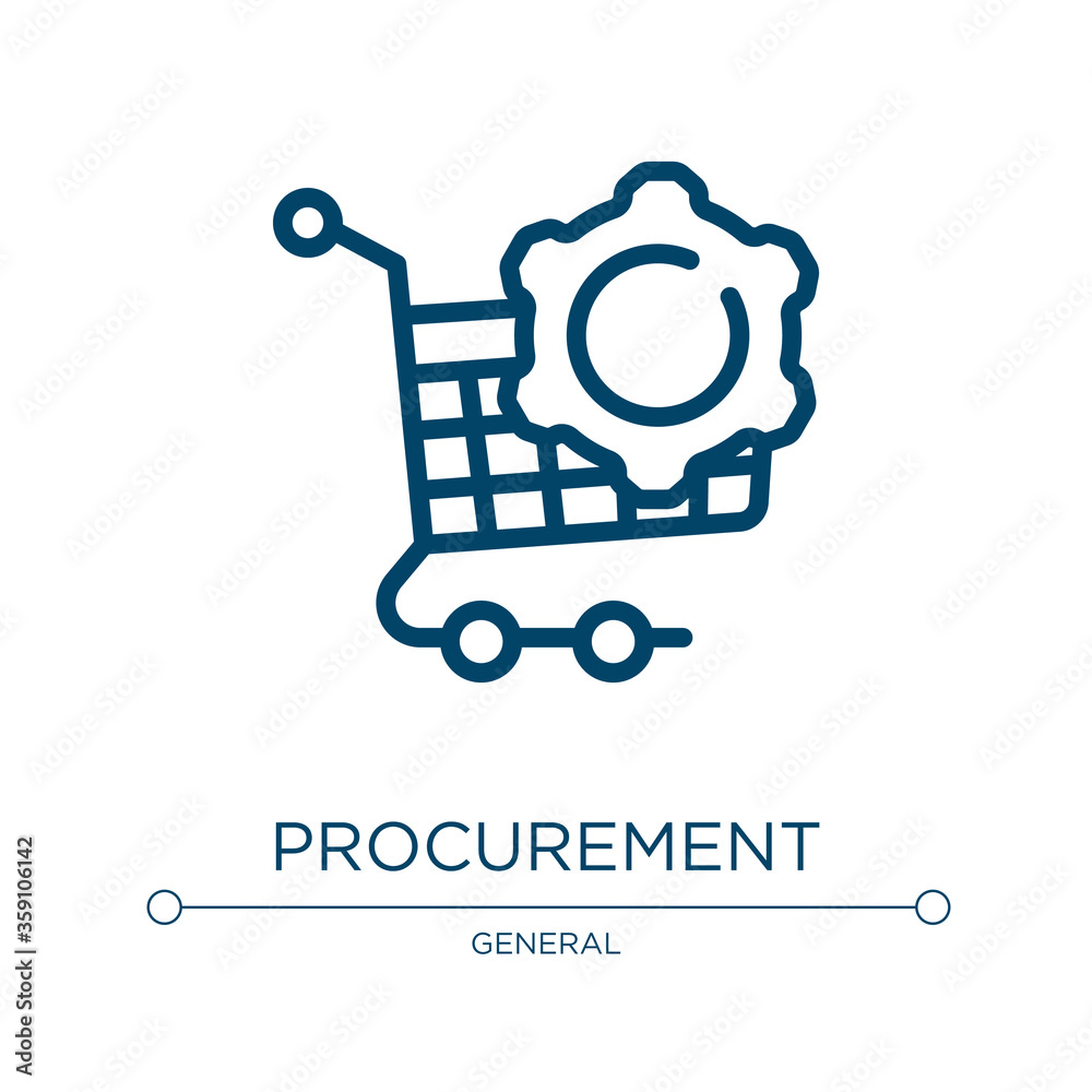 Procurement icon. Linear vector illustration from general collection ...