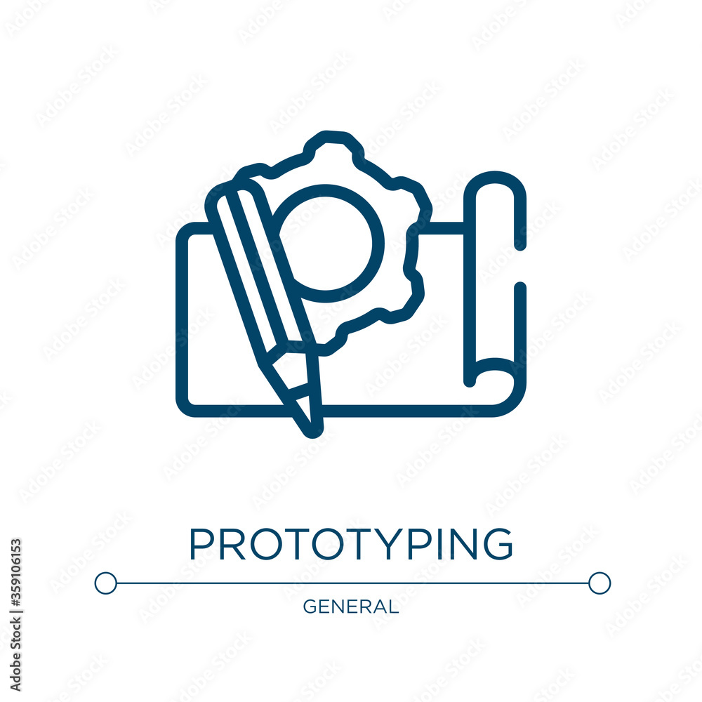Prototyping Icon Linear Vector Illustration From General Collection Outline Prototyping Icon