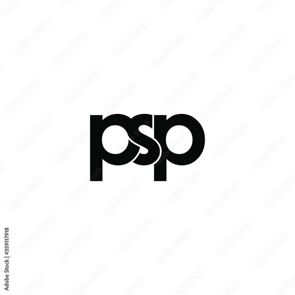 psp letter original monogram logo design Stock Vector | Adobe Stock