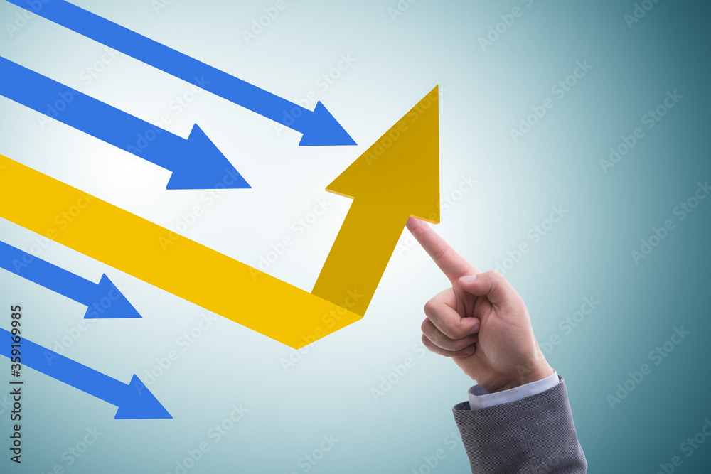 Economic recovery concept with the line charts Stock Photo | Adobe Stock