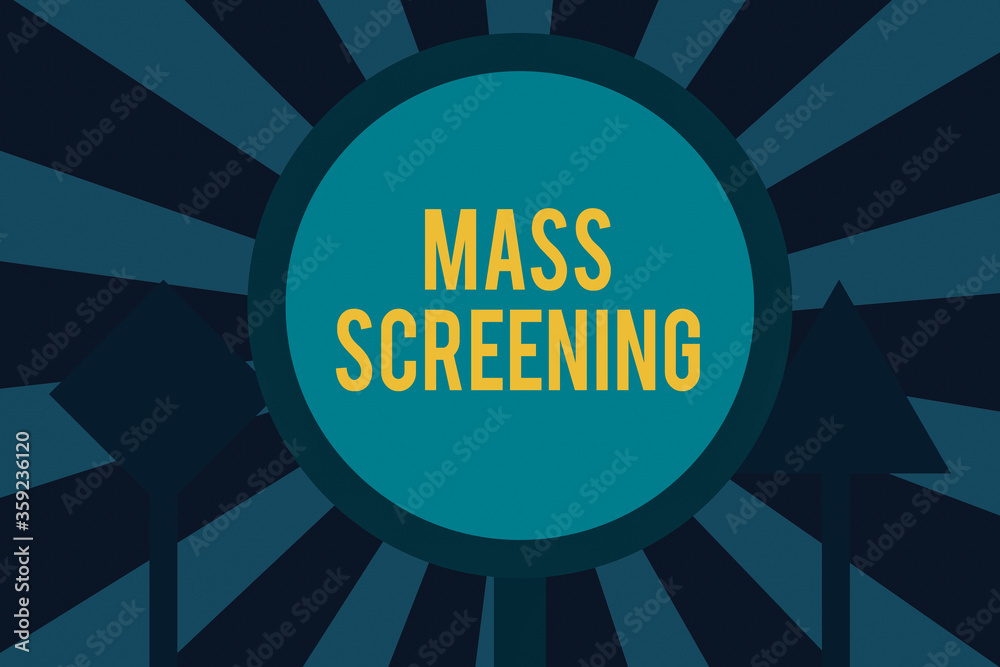 Text sign showing Mass Screening. Business photo showcasing health ...