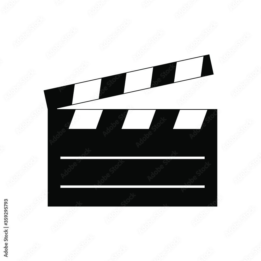 Movie Clapper Icon Video Director Studio Action Cue Symbol Vector ...