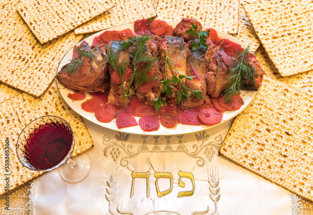 Jewish food and drink symbols for blessing Passover Pesach holiday ...