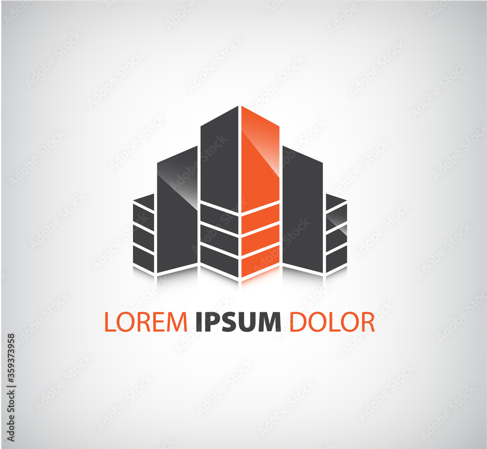 vector office builing icon, logo isolated, identity Stock Vector ...