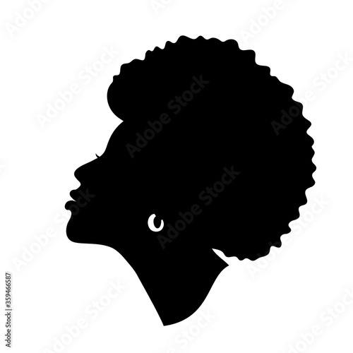 Silhoette Of African American Woman Beautiful Black Girl Profile