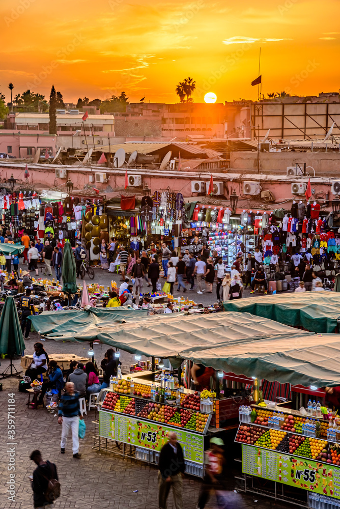 Jemaa el-Fnaa is a square and market place in Marrakesh's medina ...