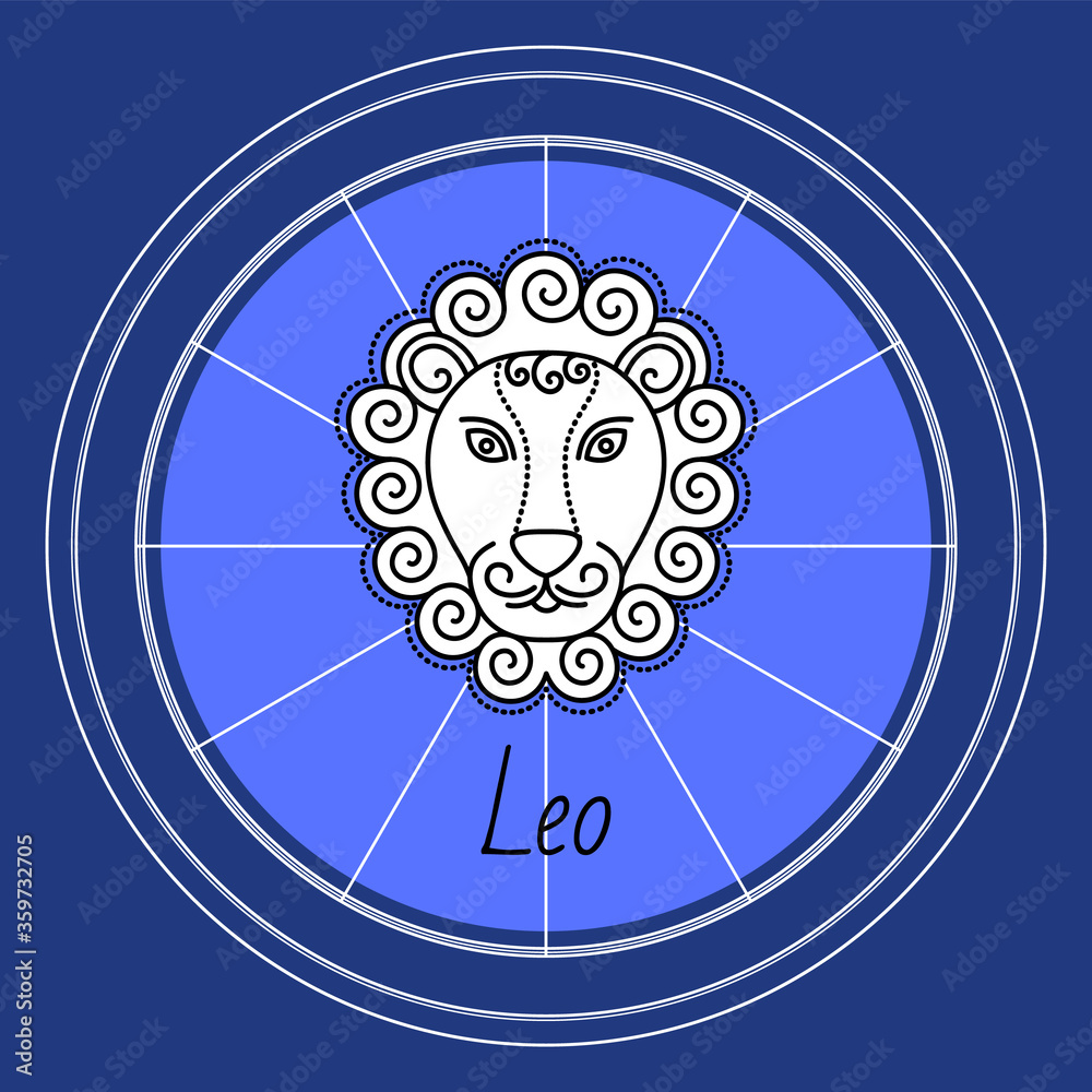 Стоковое векторное изображение «Leo sign of horoscope, design of ...