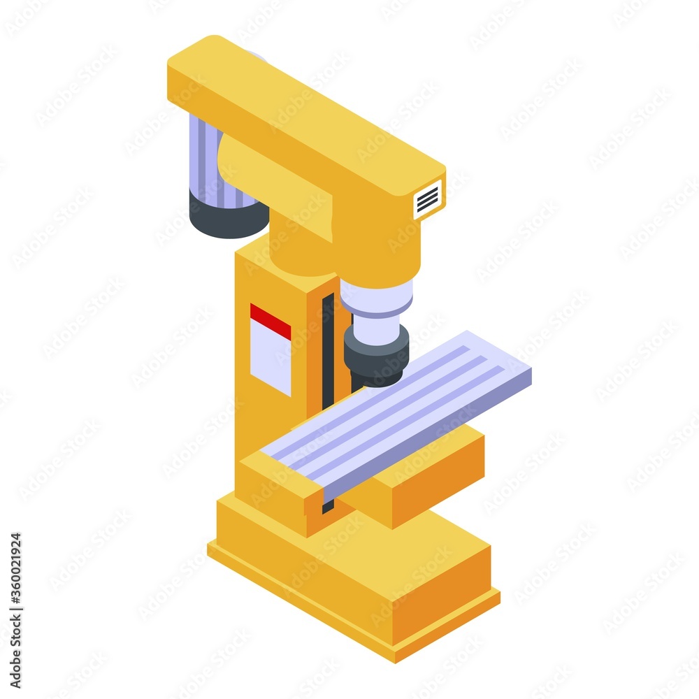 Milling machine tool icon. Isometric of milling machine tool vector ... Milling machine tool icon. Isometric of milling machine tool vector ...
