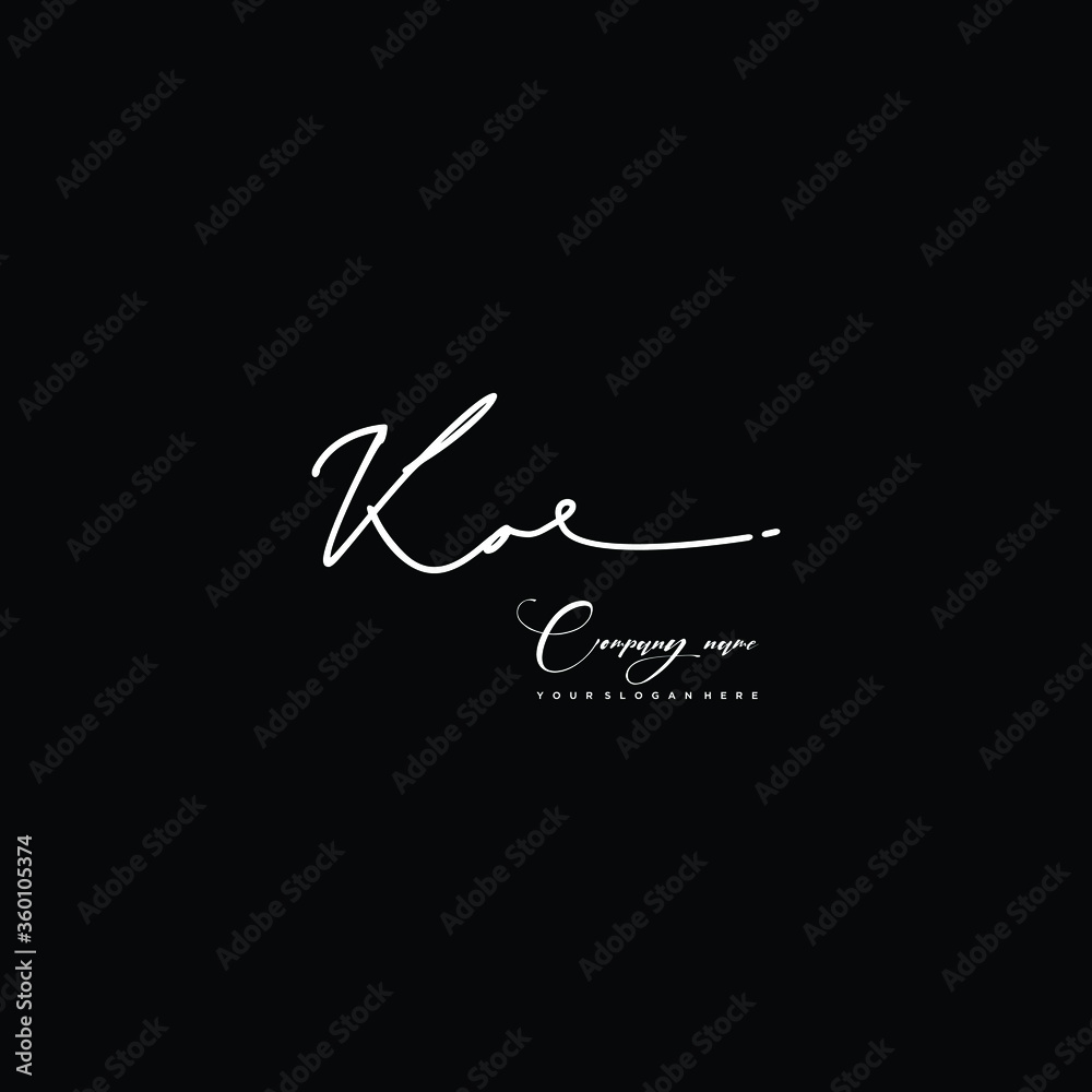 KO initials signature logo. Handwriting logo vector templates. Hand ...