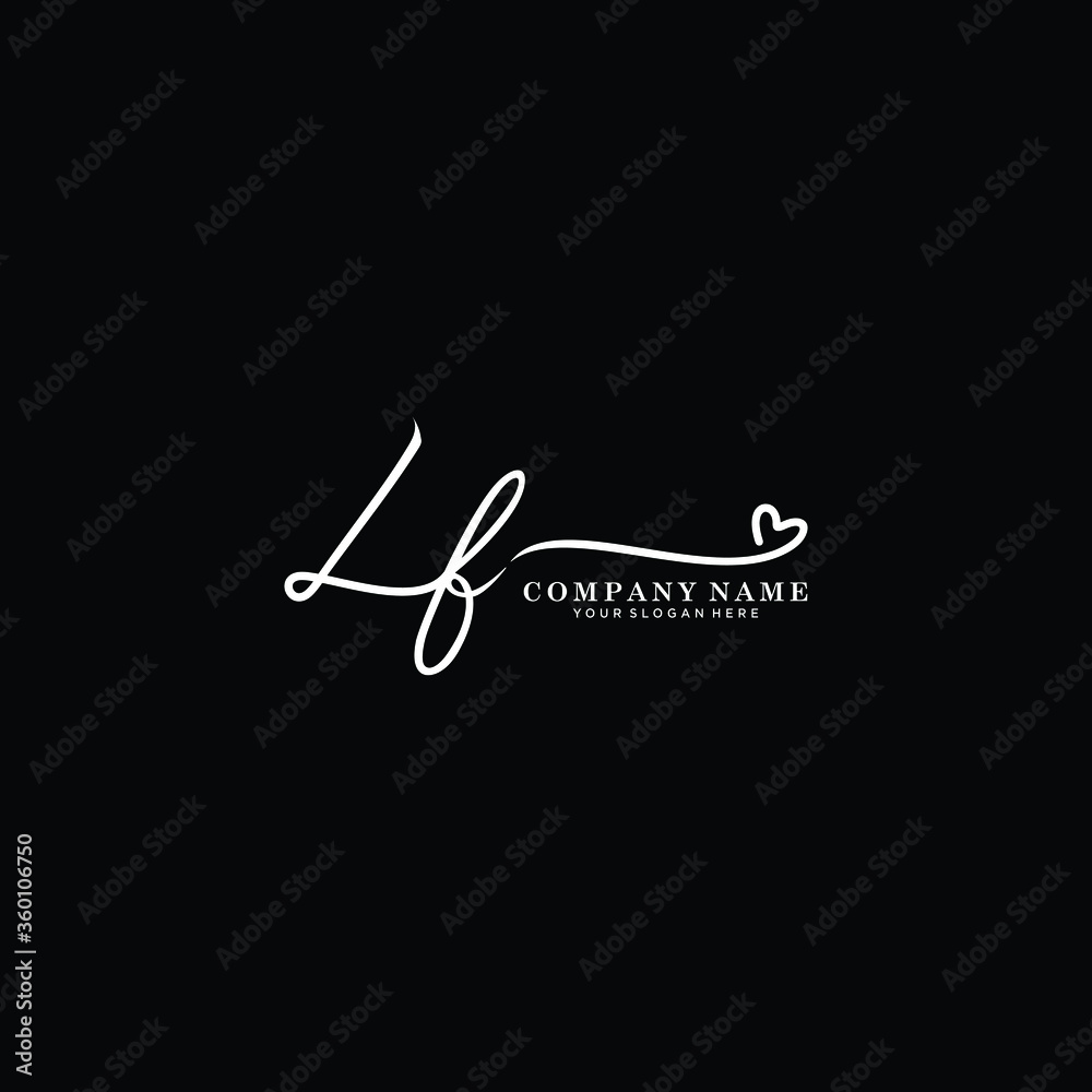 Vetor LF initials signature logo. Handwriting logo vector templates ...