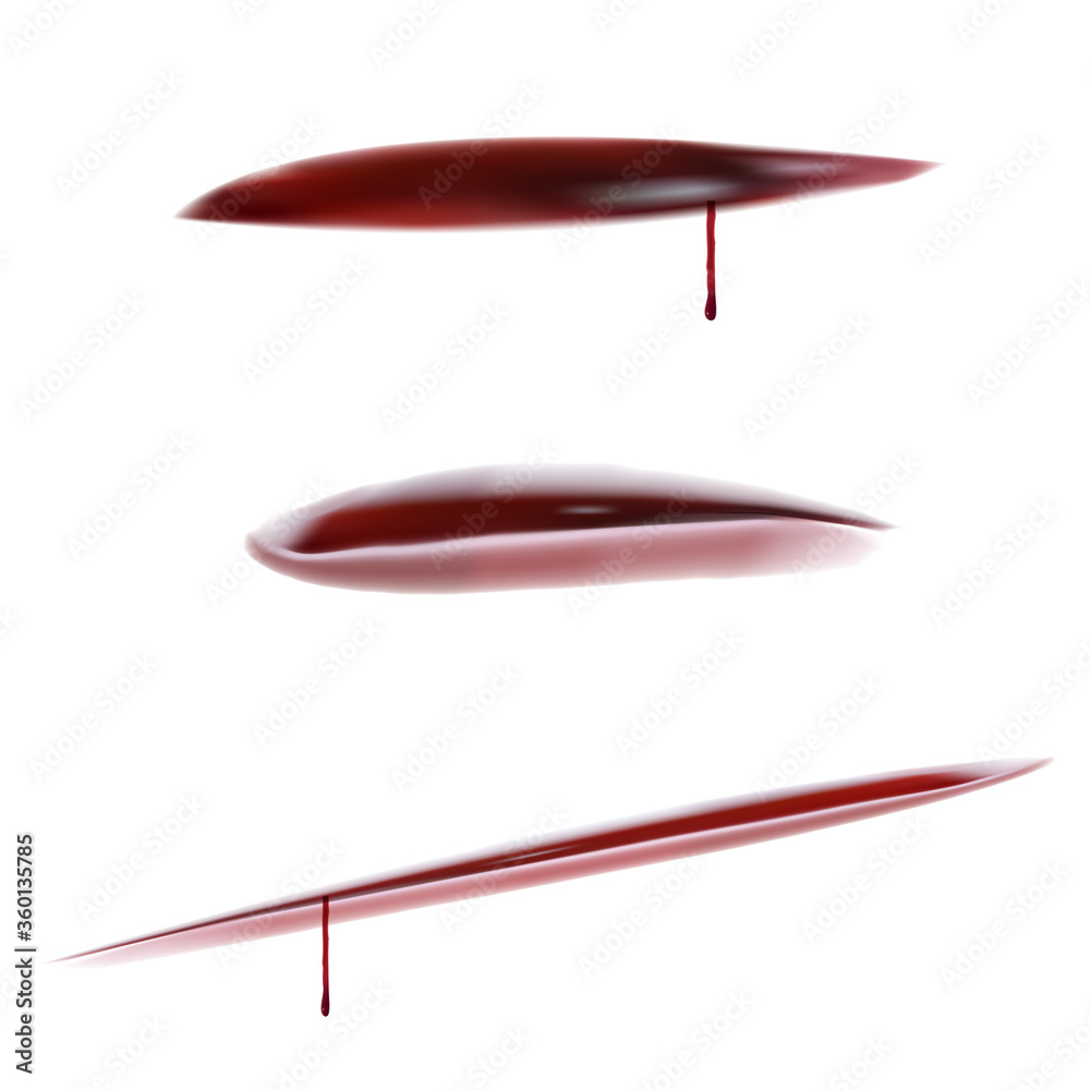 Realistic set of cuts. Using the transparency effect to any background ...