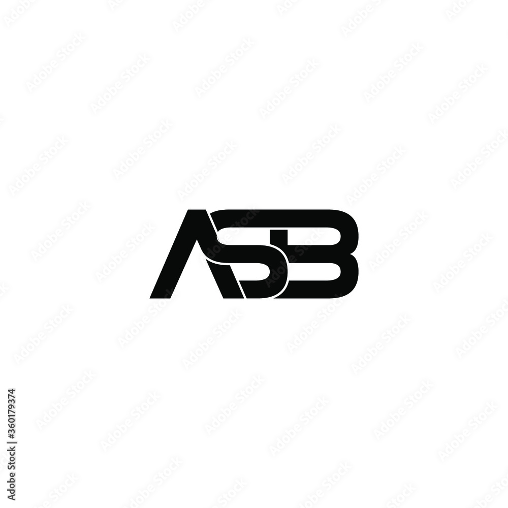 asb letter original monogram logo design Stock Vector | Adobe Stock