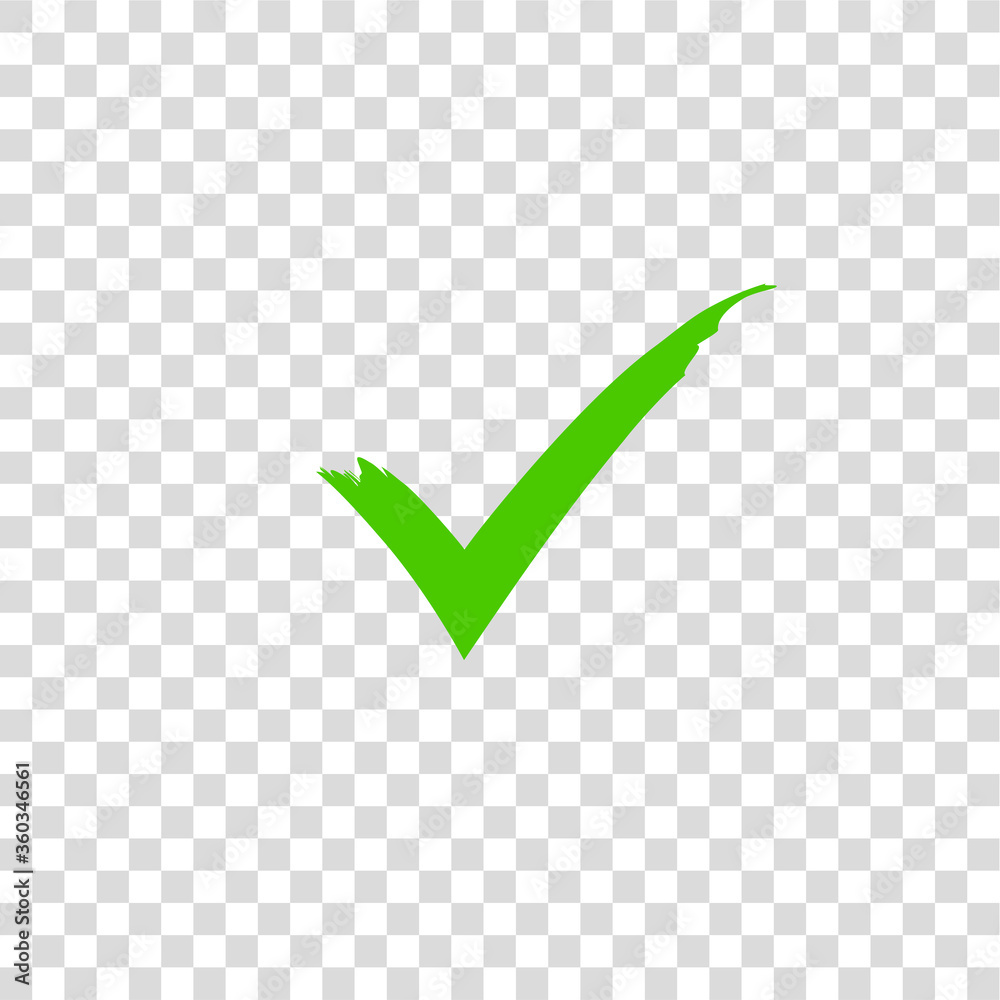 Green check mark icon. Vector check mark. Sign of voting. Sign of ...