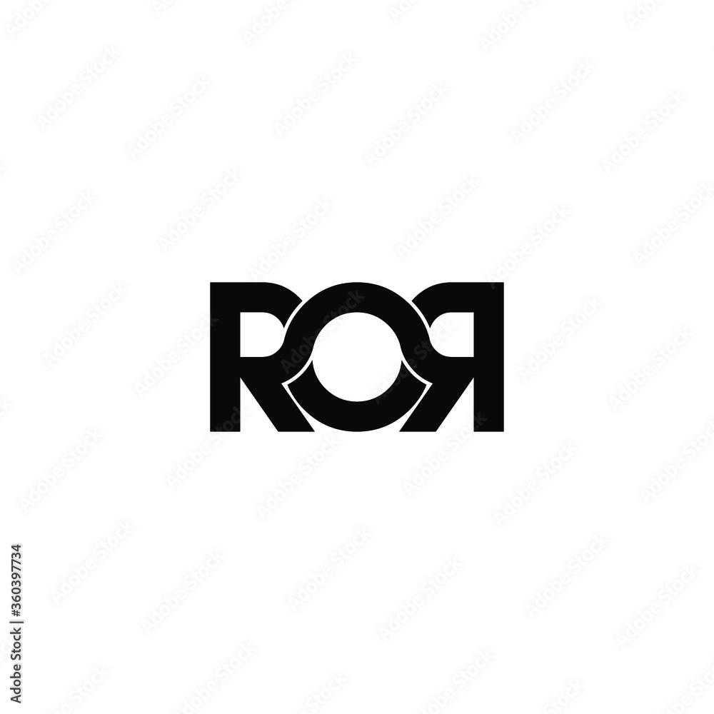 ror letter original monogram logo design Stock Vector | Adobe Stock