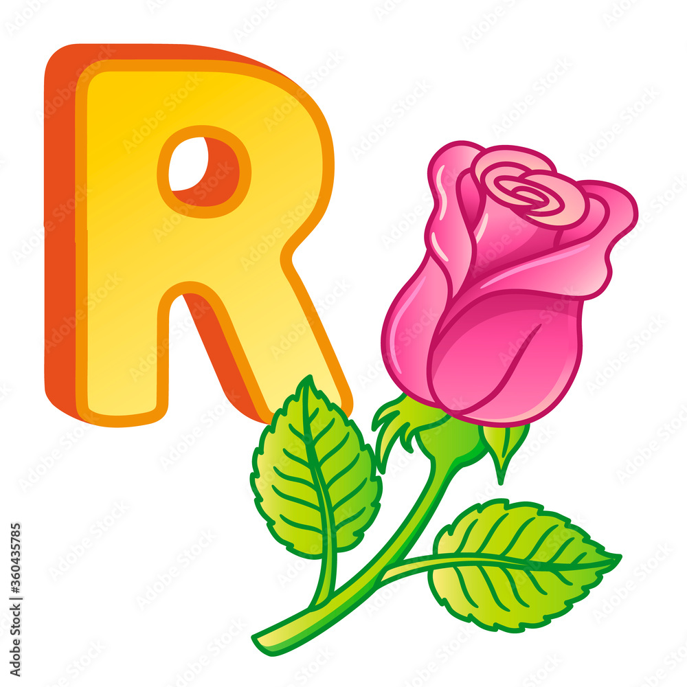 Vector vivid alphabet with capital letters of the English alphabet and ...