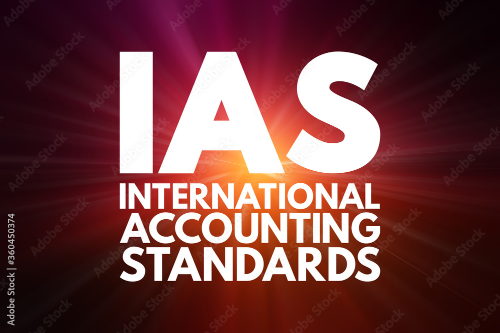 IAS - International Accounting Standards acronym, business concept ...