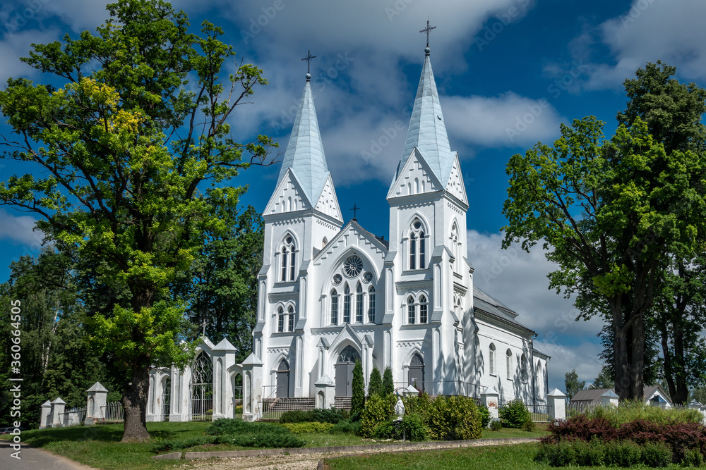 Holy Jesus Heart Roman Catholic Church of Bikova (Gaigalava) was built ...
