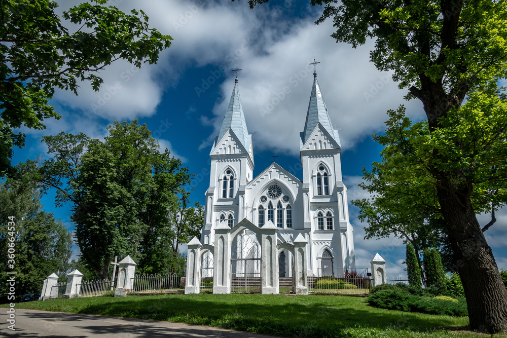 Holy Jesus Heart Roman Catholic Church of Bikova (Gaigalava) was built ...