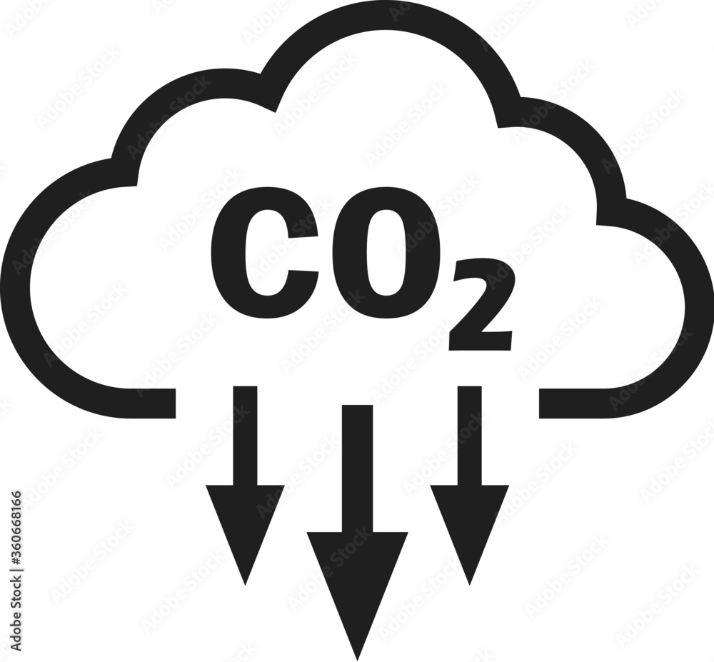 Co2 vector icon Stock Vector | Adobe Stock