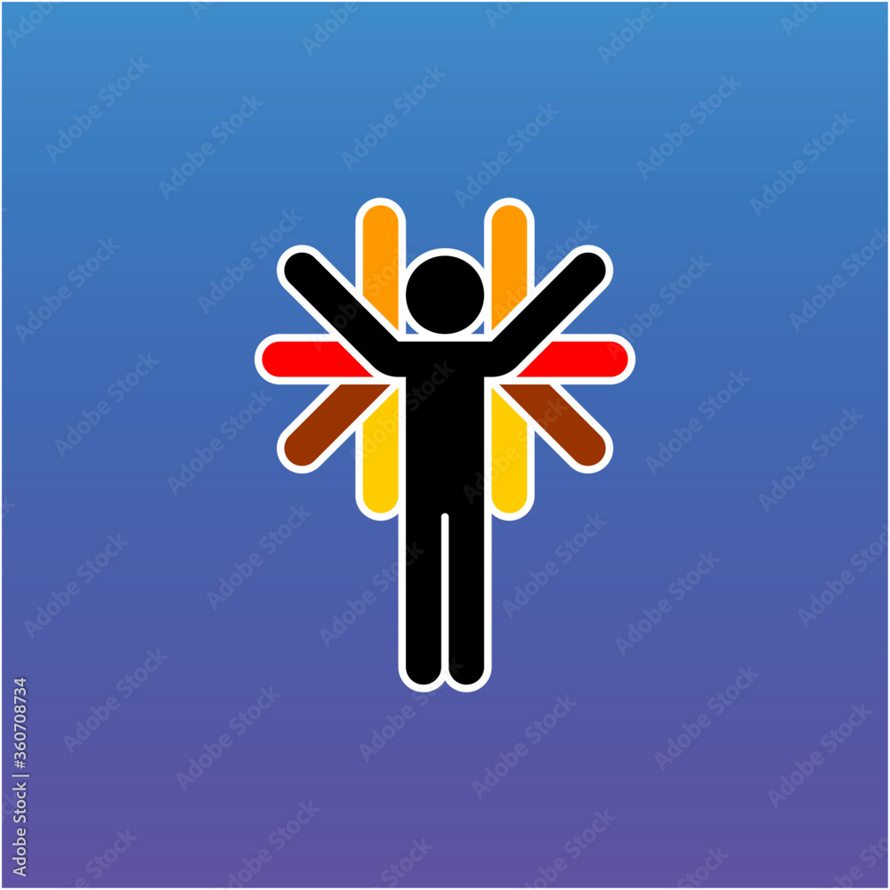 BIPOC. Black, indigenous, and people of color. Woman sign. Man icon ...