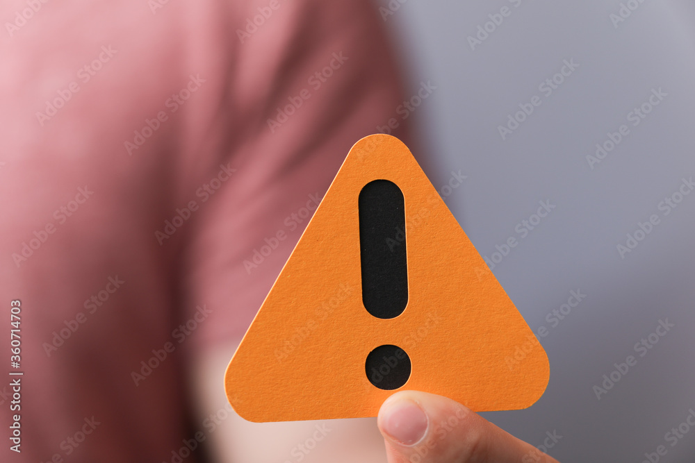 ภาพถ่าย Stock warning stop sign attention symbol | Adobe Stock